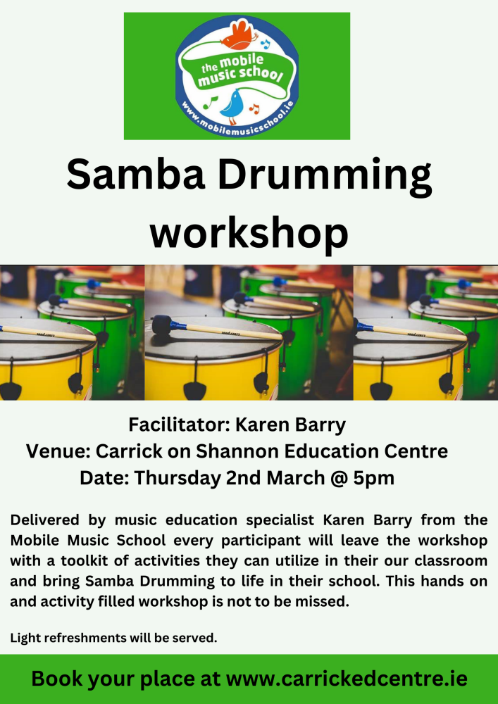 Samba Drumming - 23LCSP33 (Facilitator Karen Barry)-Primary